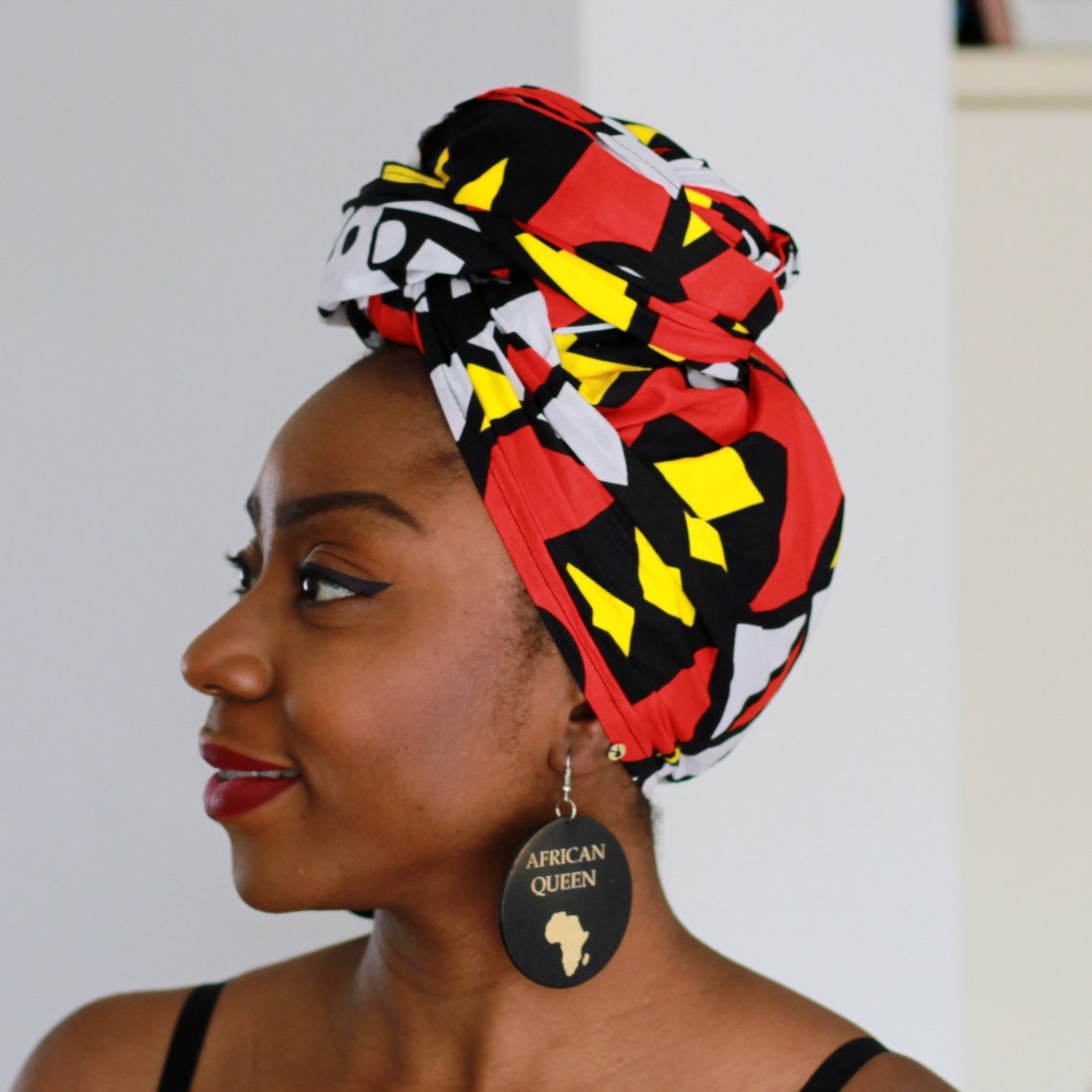 African Samakaka / Samacaca Headwrap Red / Yellow Angolan - Etsy