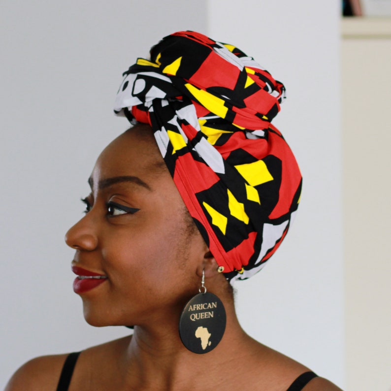 African Samakaka / Samacaca Headwrap Red / Yellow Angolan - Etsy