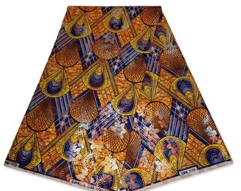 African Fabric Blue Dotted Patterns Wax Print Ankara Cotton Fabrics ...