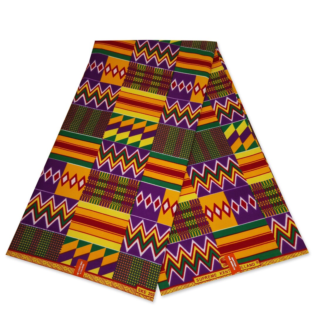 KENTE Fabric African Purple Kente Ghana Cloth Print KT-3118 Ankara ...