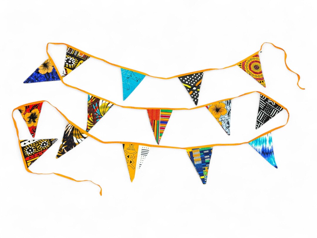 African Print Bunting Flags / Fabric Garlands / Party Decoration ...
