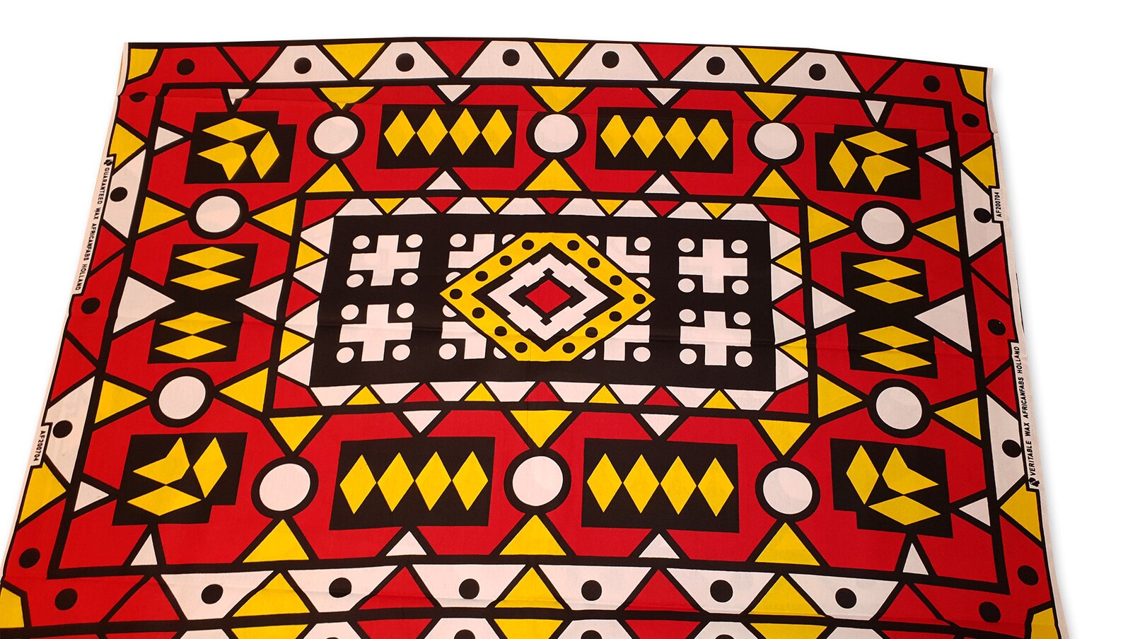 6 Yards African Red SAMAKAKA fabric ANGOLAN print Samacaca | Etsy