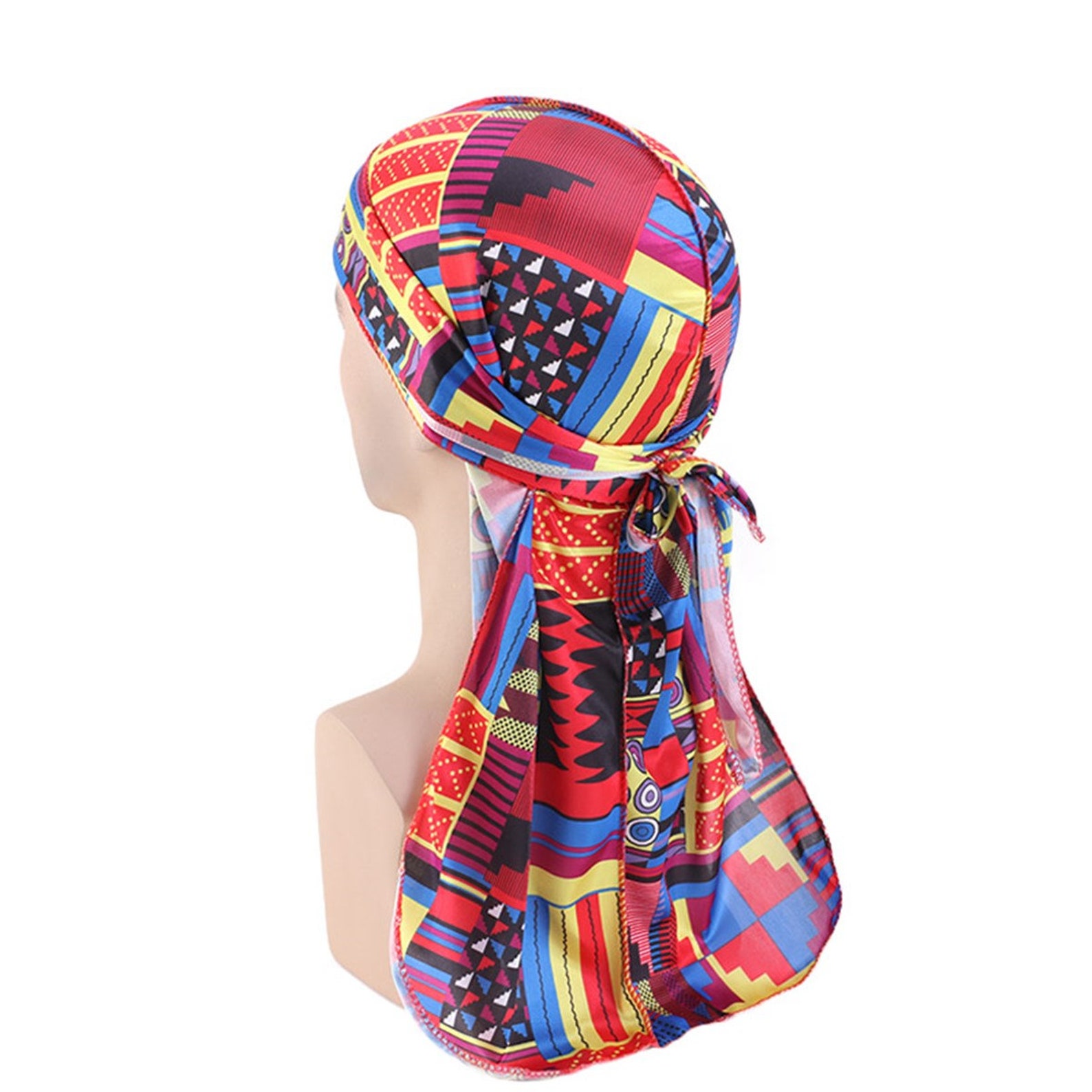 Durag / Du-rag / Do-rag / Bandana Unisex Kente Print Red - Etsy