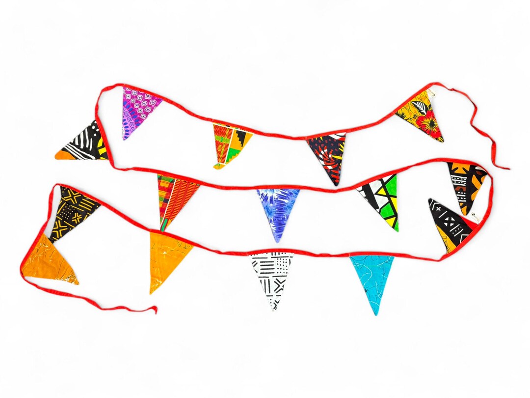 African Print Bunting Flags / Fabric Garlands / Party Decoration ...