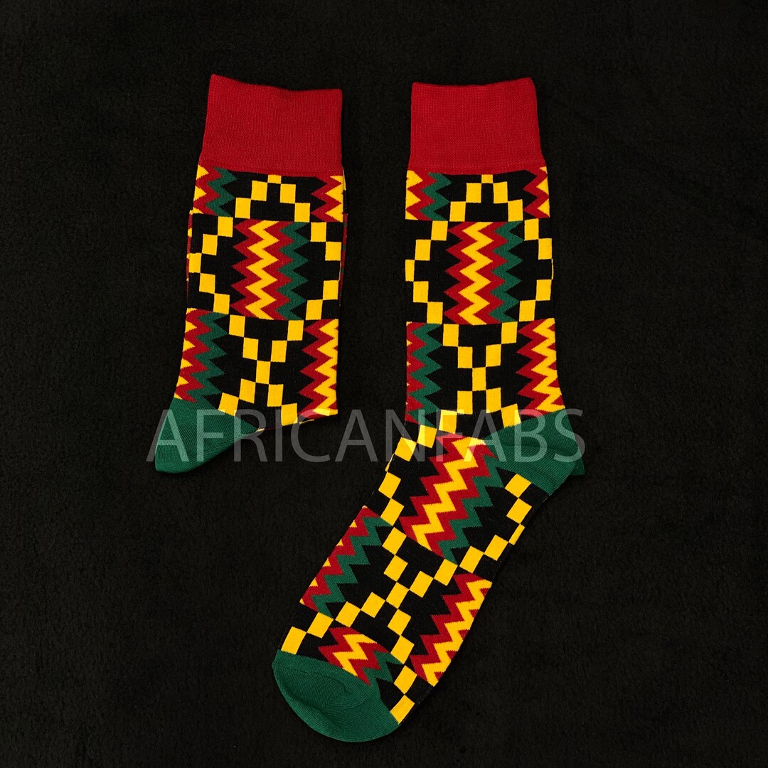 African Socks / Afro Socks / Kente Socks Red African Print - Etsy
