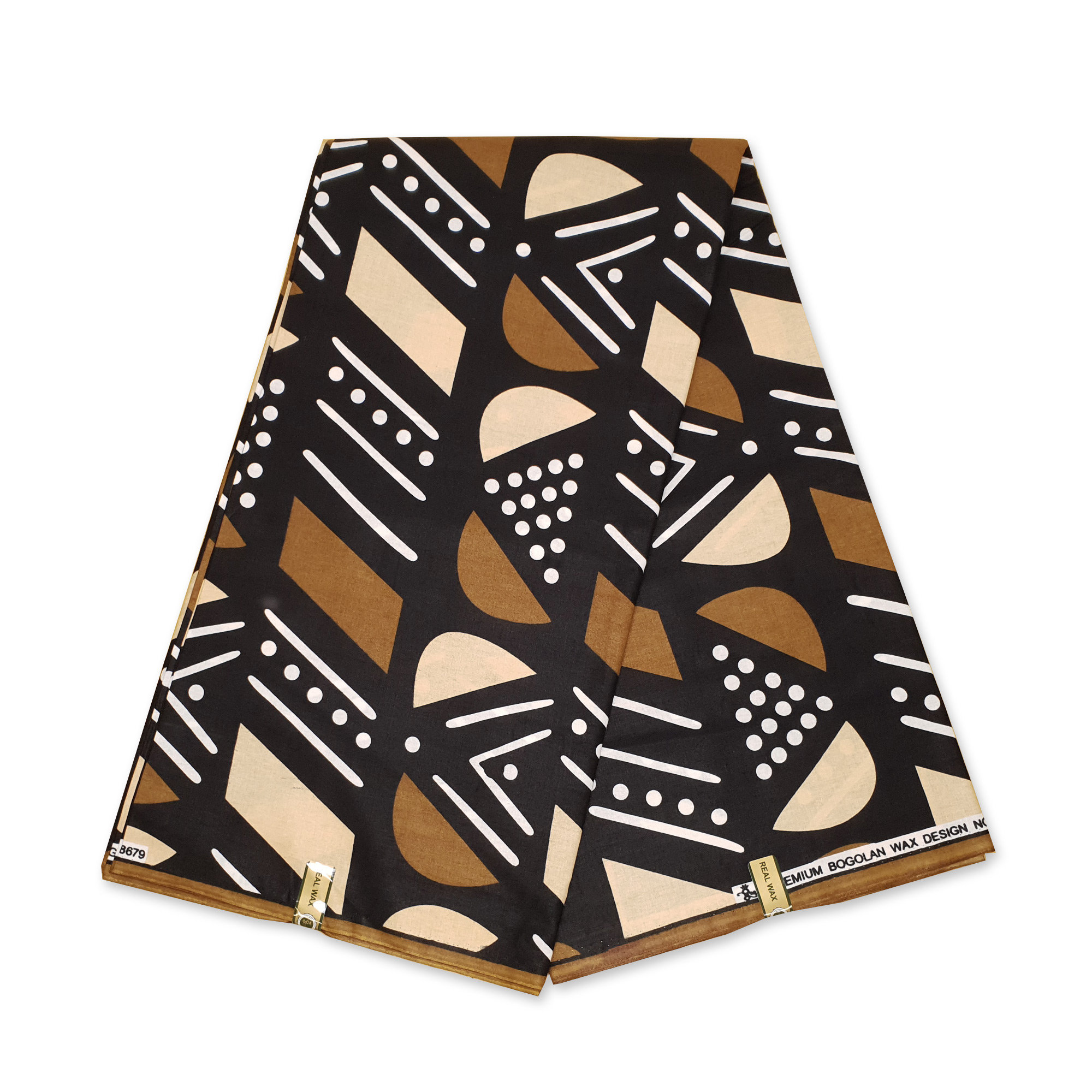 Bogolan fabric from Mali Africanprint Mudcloth hand-made fabric brown ...