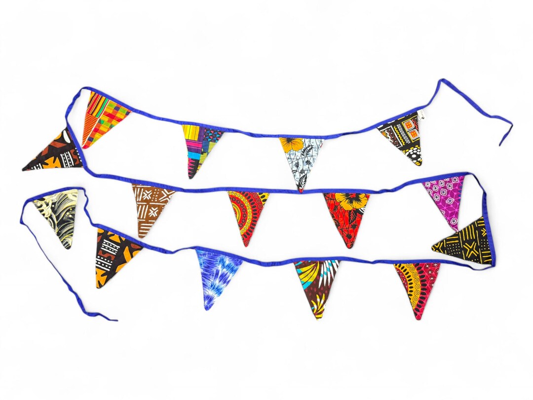 African Print Bunting Flags / Fabric Garlands / Party Decoration ...