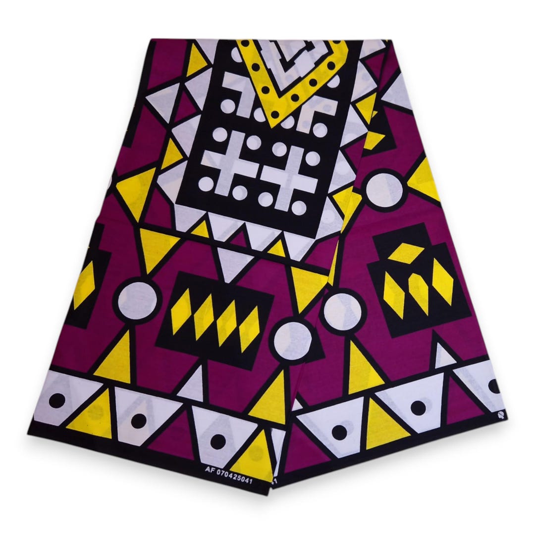 African Print Fabric - Purple Samakaka / Samacaca (angola) - Wax Print ...