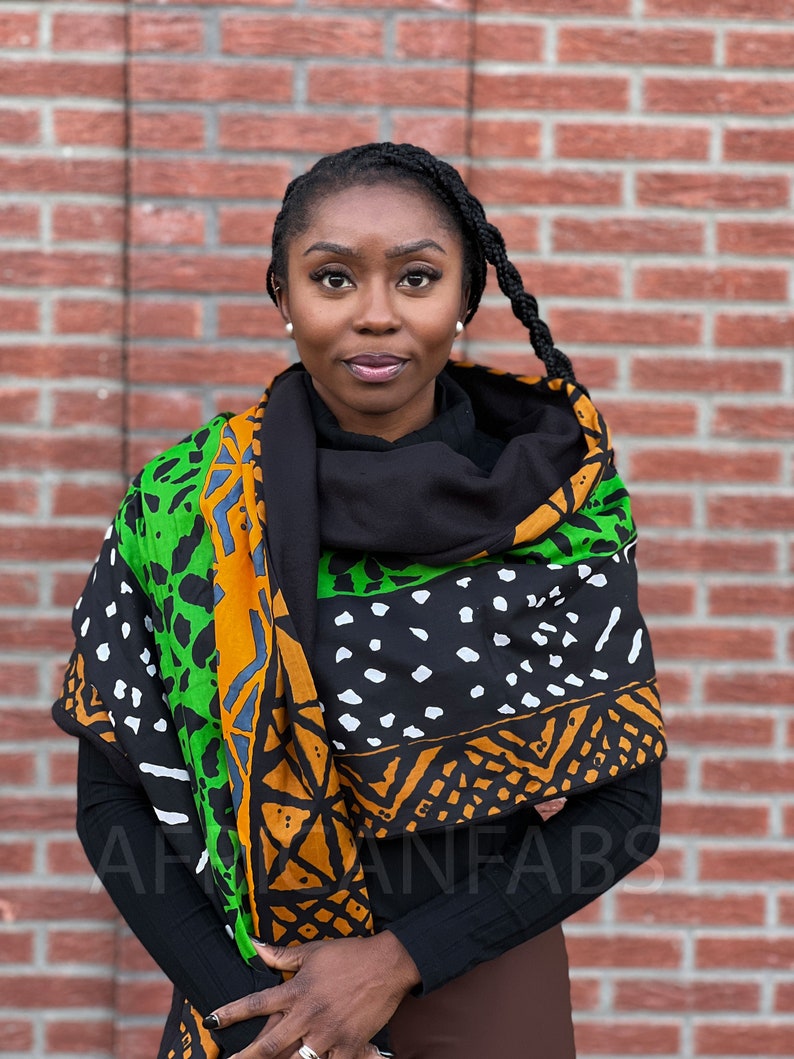 African Print Warm Fleece Winter Scarf for Adults Unisex - Etsy