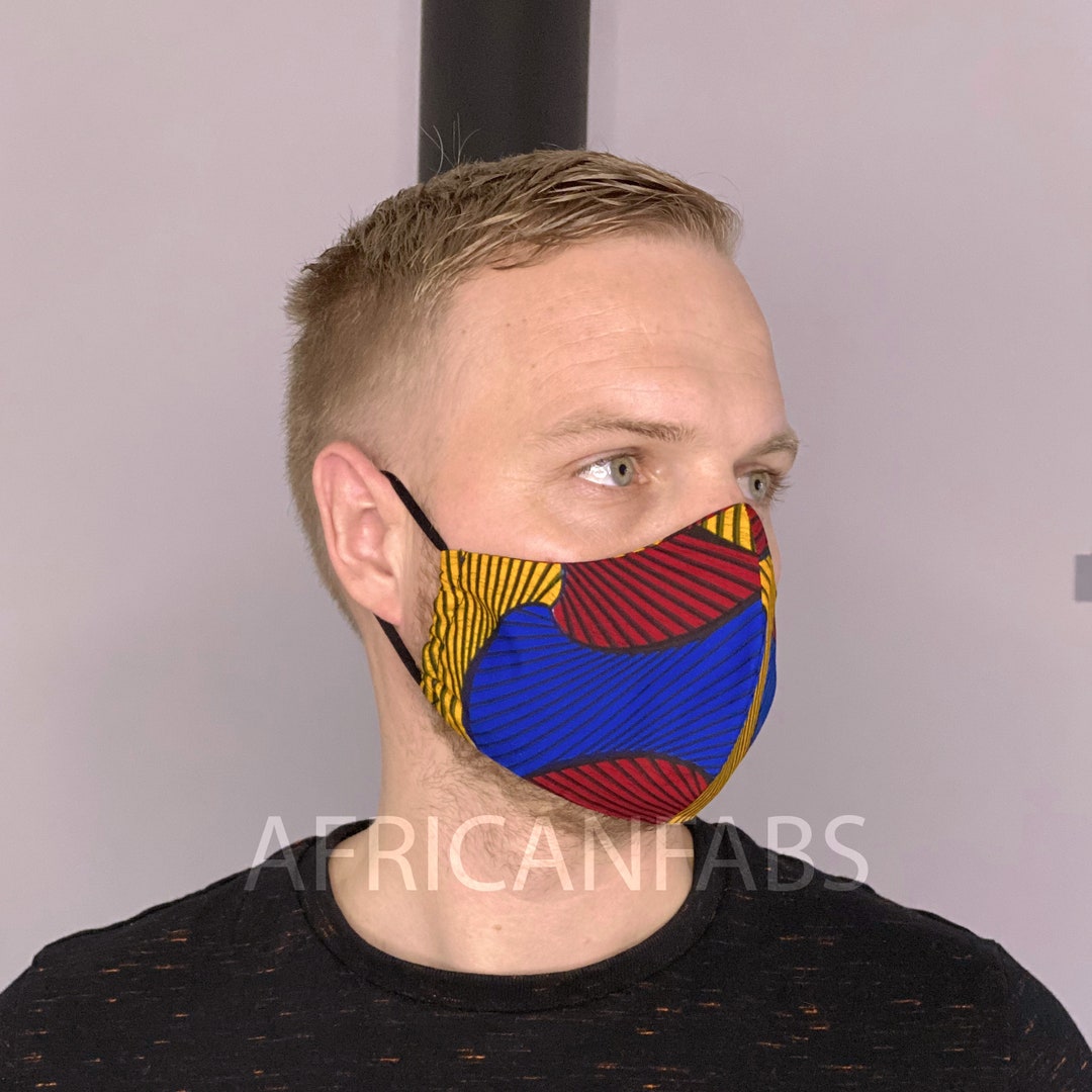 African Print Mouth Mask / Face Mask Made of Vlisco Fabric (premium ...
