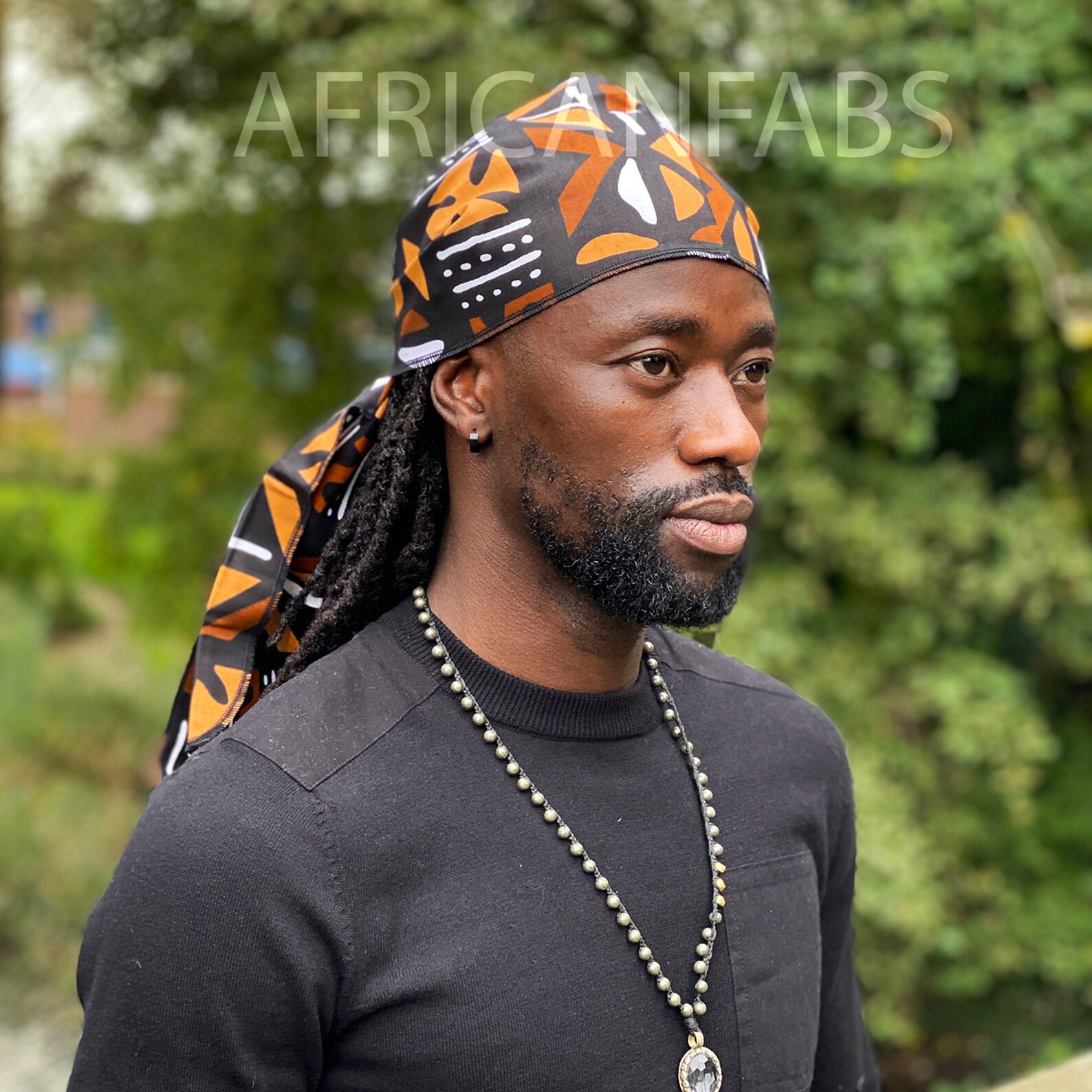 Durag / Du-rag / Do-rag / Bandana - African Print Cotton - Unisex ...