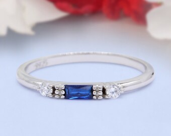 Simulated Blue Diamond Ring - Etsy