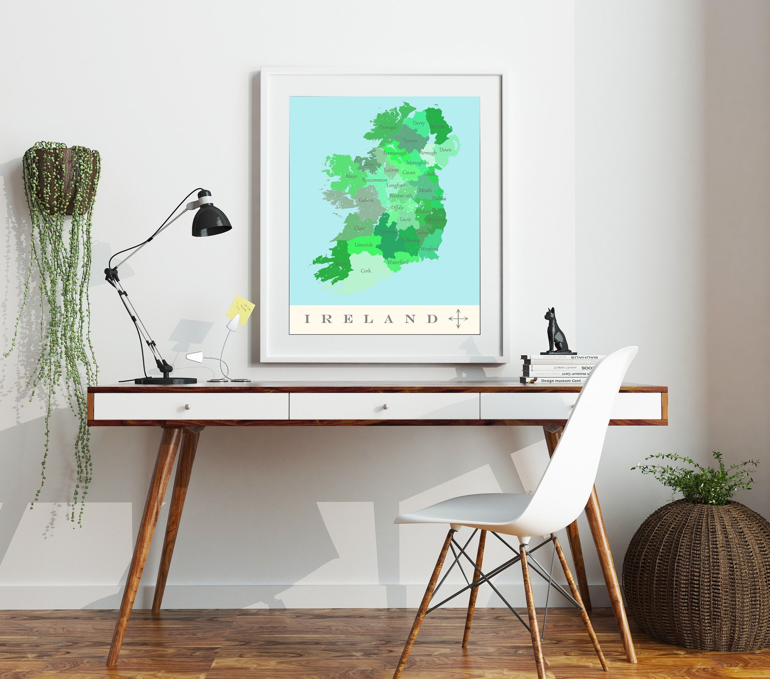 Ireland Map With Labeled Counties, Several Sizes, Printed on High ...