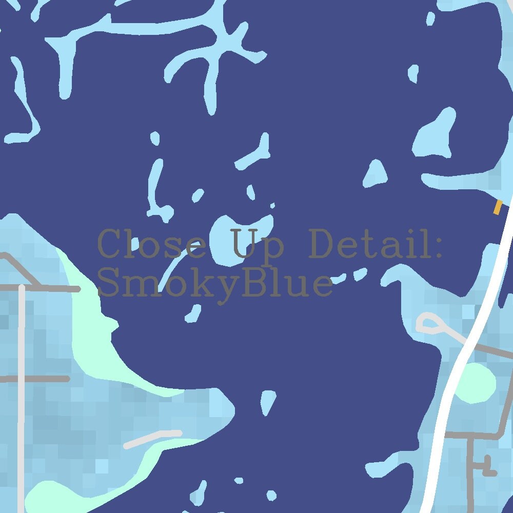 Cedar Key Florida Map With Streets Water Hills Buildings. | Etsy