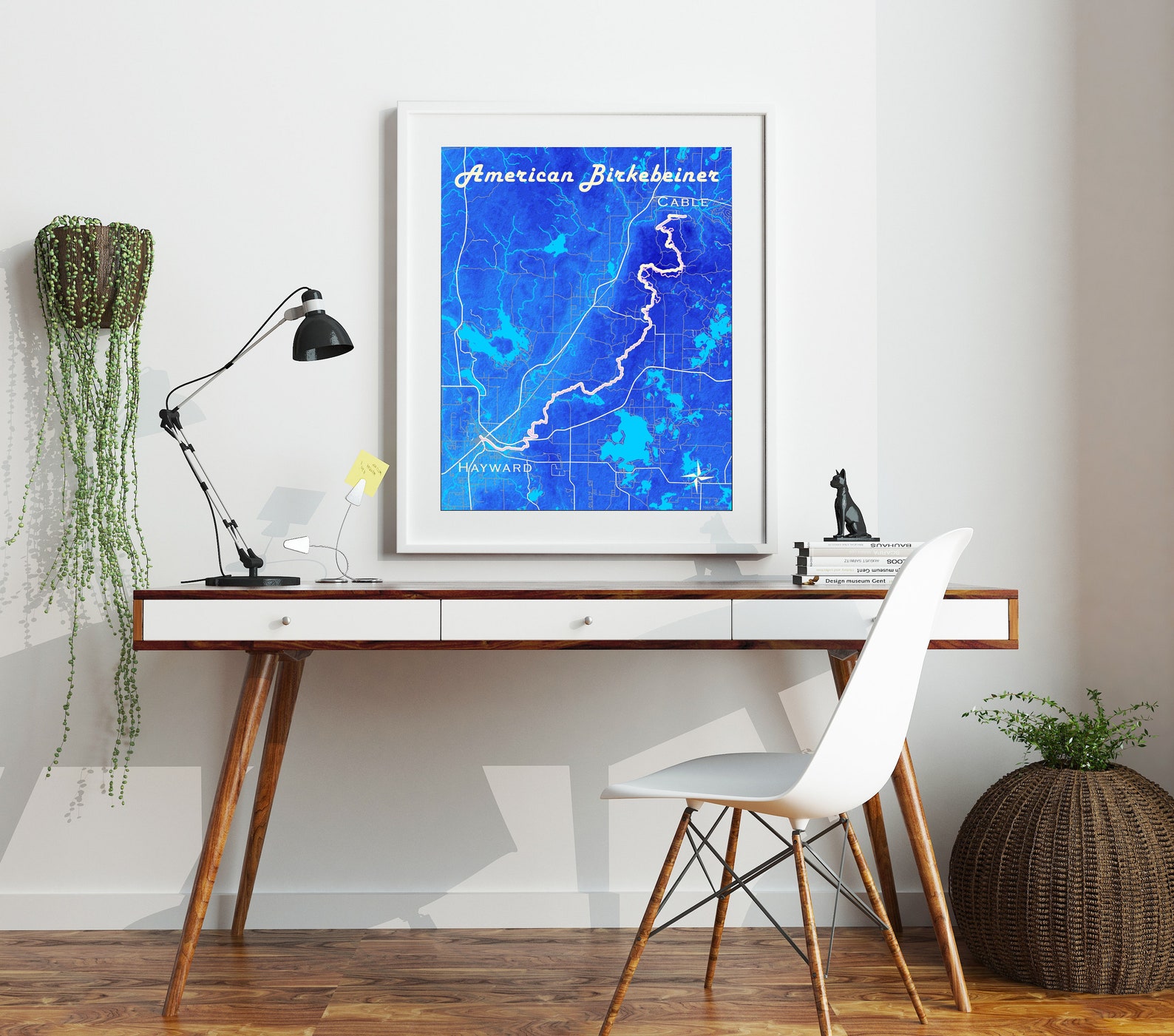 American Birkebeiner Map With Hills, Skate and Classic Trail, Water ...