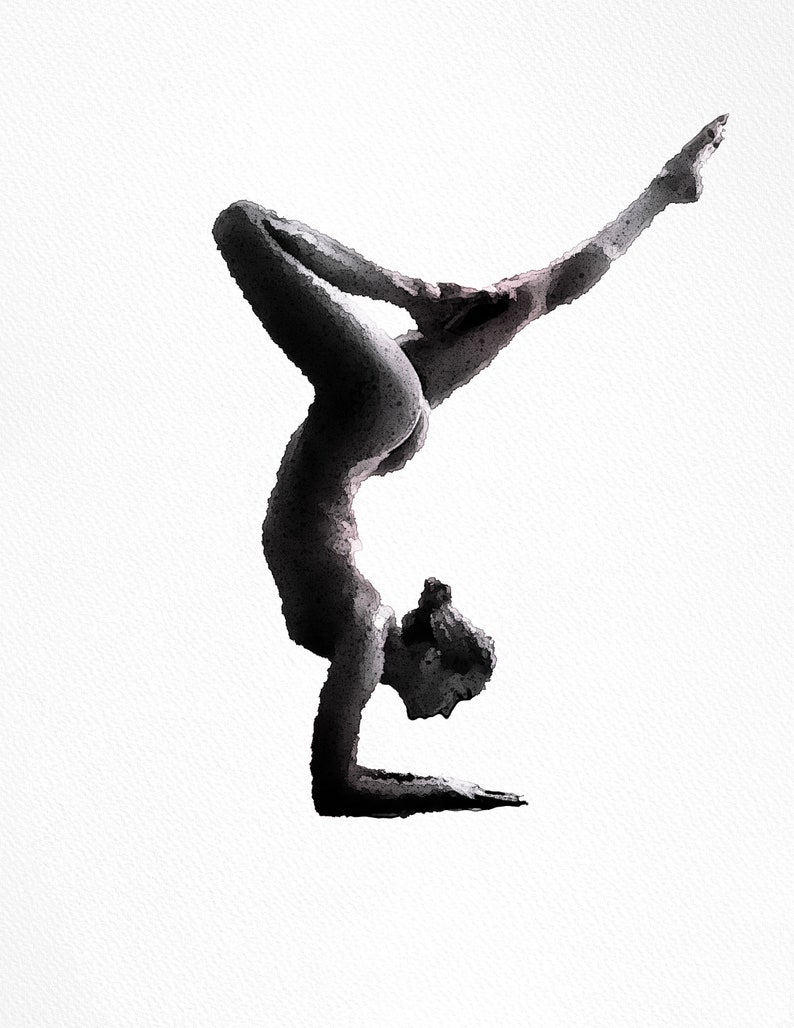 Naked Ballet Blackandwhite Printable Minimalist Naked Woman Etsy