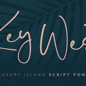 Key West Script Font With Extra - Etsy