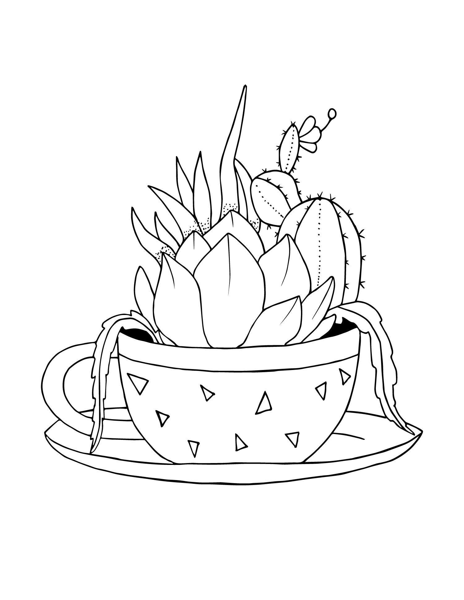 Succulent Coloring Pages , Cactus Coloring Pages , Cacti Coloring Pages ...