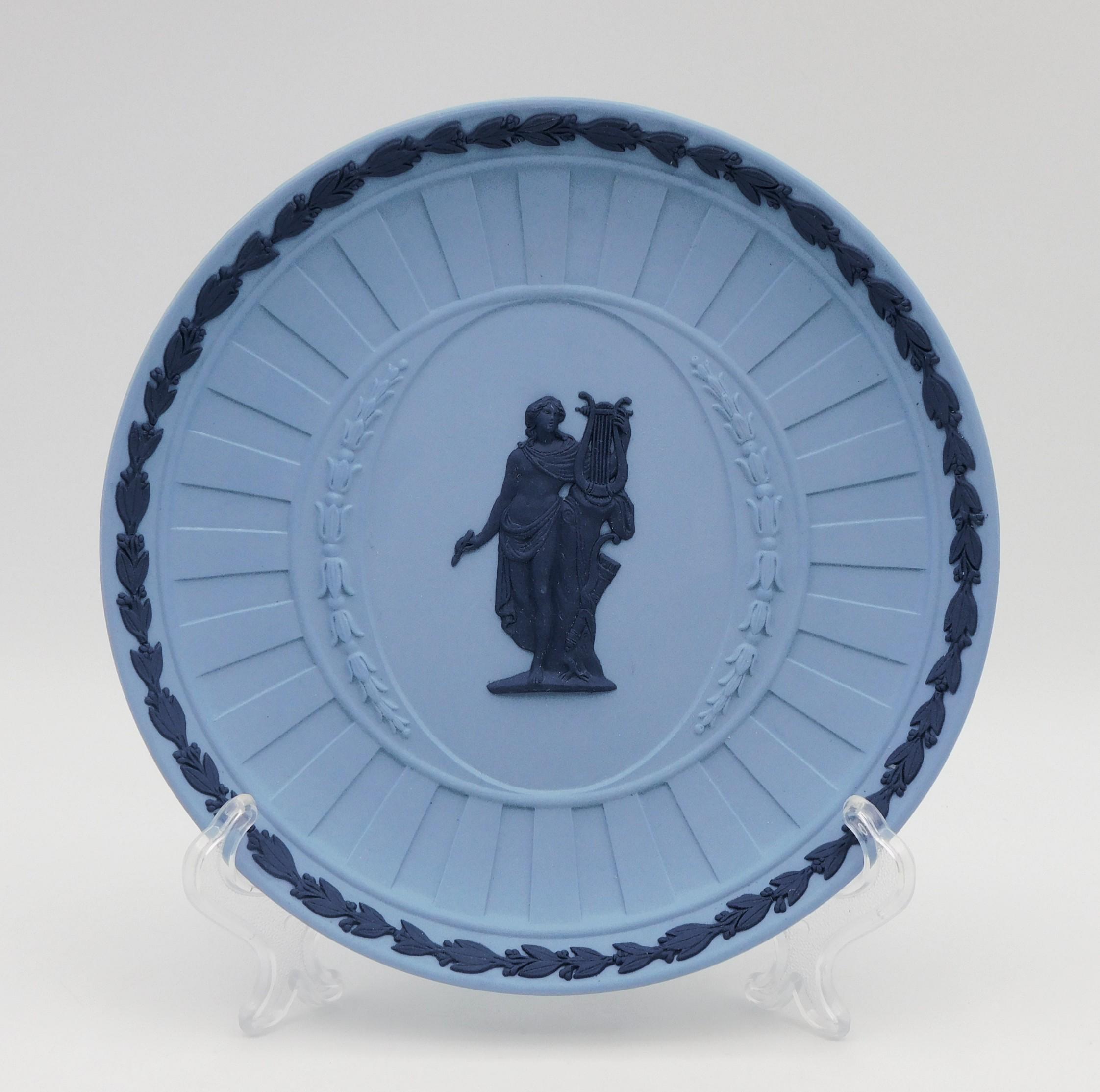 Wedgwood Pallas Plate: Apollo Bas Relief, Pale & Portland Blue, Limited ...