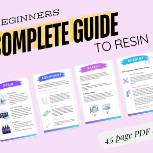 A Beginners Complete Guide to Resin - 45 Page Ebook - Digital PDF Ebook ...