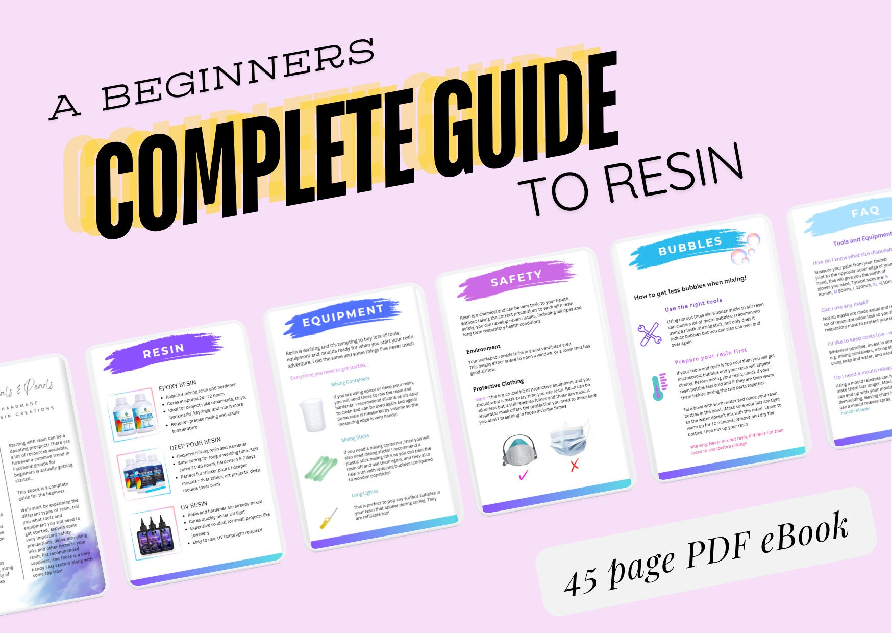 A Beginners Complete Guide to Resin - 45 Page Ebook - Digital PDF Ebook ...
