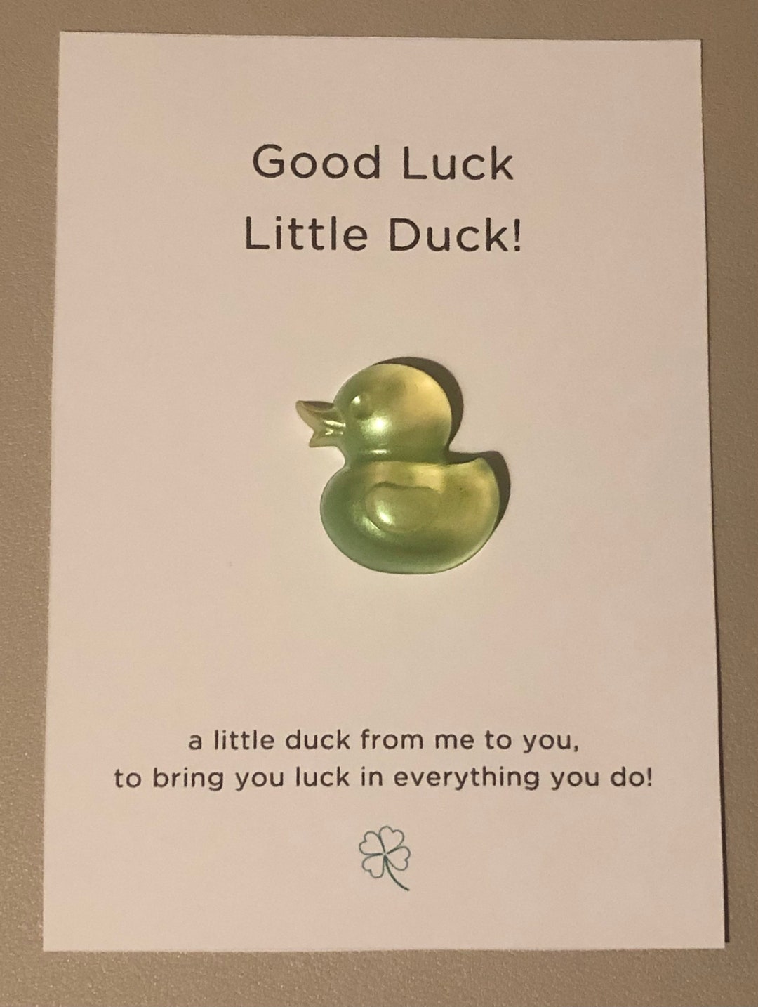 Good Luck Little Duck! - Resin Duck Love Note Pocket Hugs - Etsy