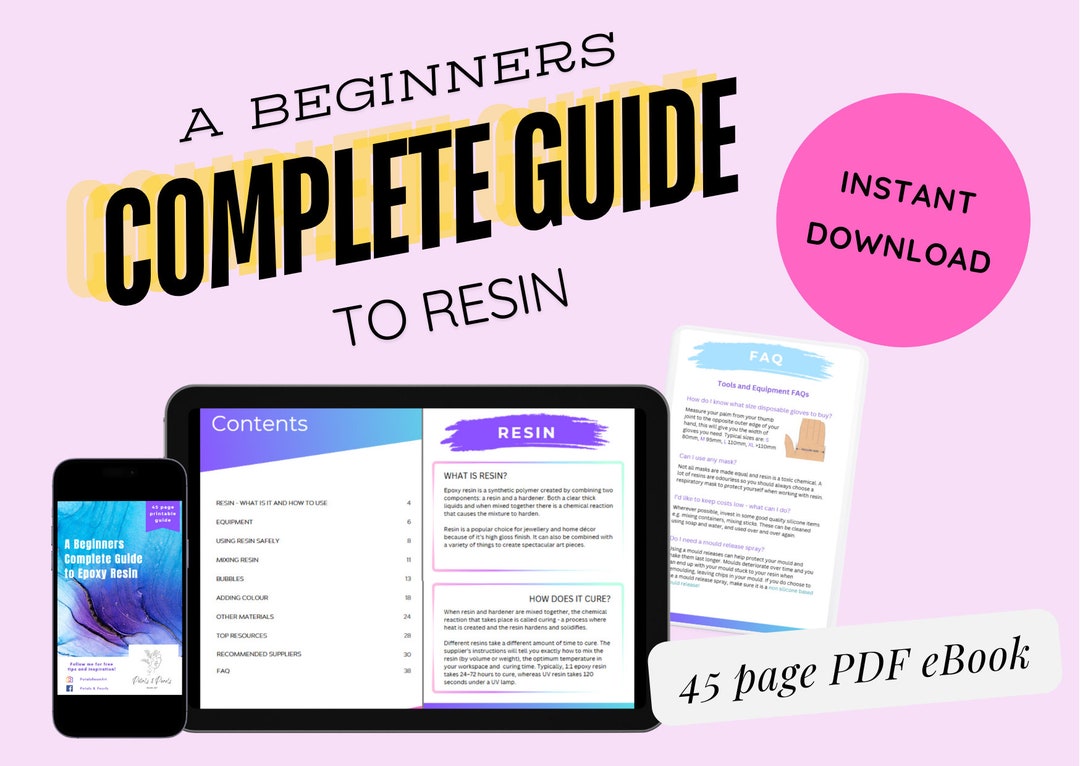 A Beginners Complete Guide to Resin - 45 Page Ebook - Digital PDF Ebook ...