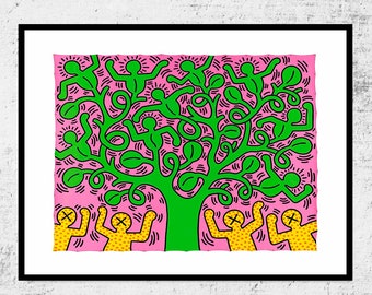 Tree of Life Keith Haring | Etsy