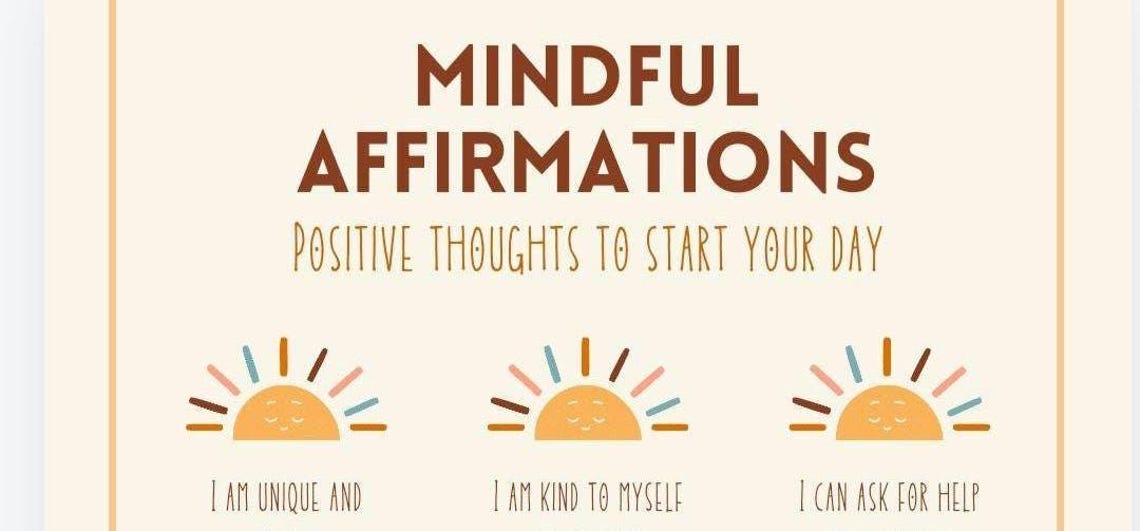 Mindful Affirmation Poster - Etsy