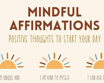 Mindful Affirmation Poster - Etsy
