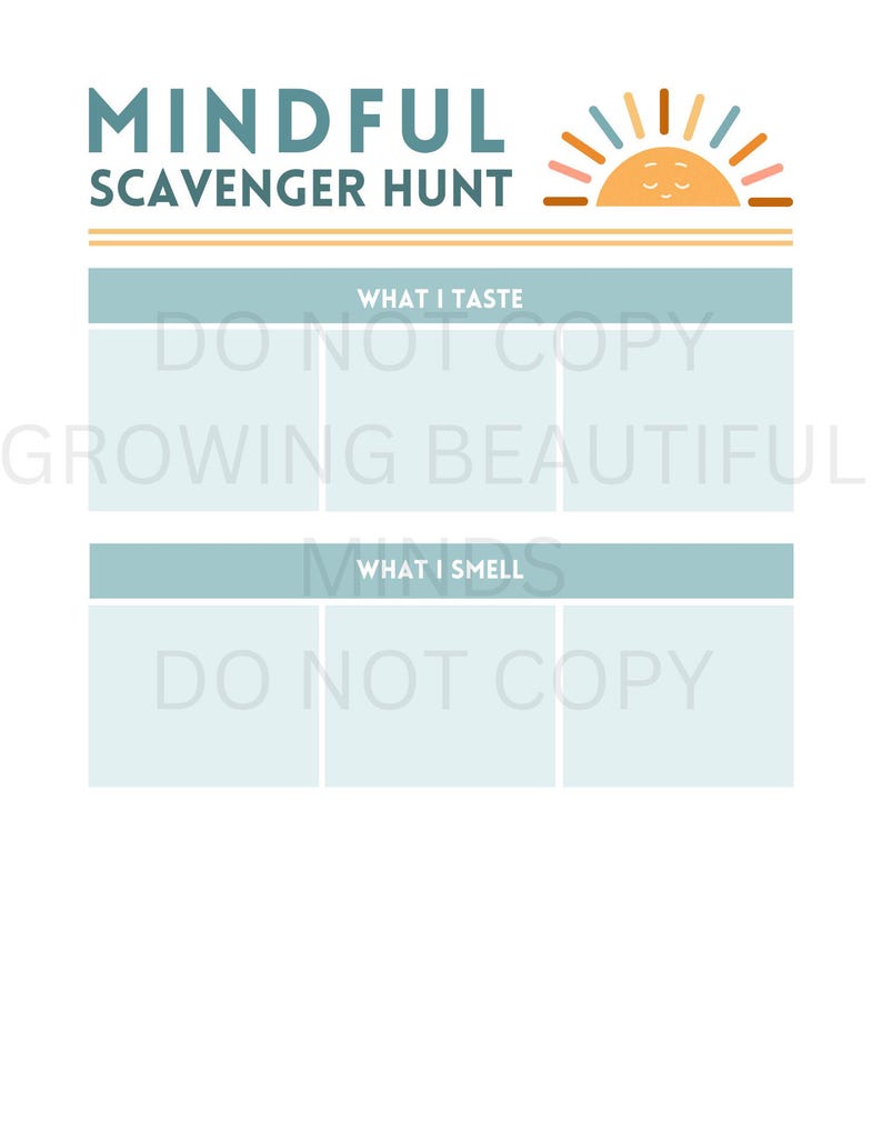 Mindful Scavenger Hunt - Etsy