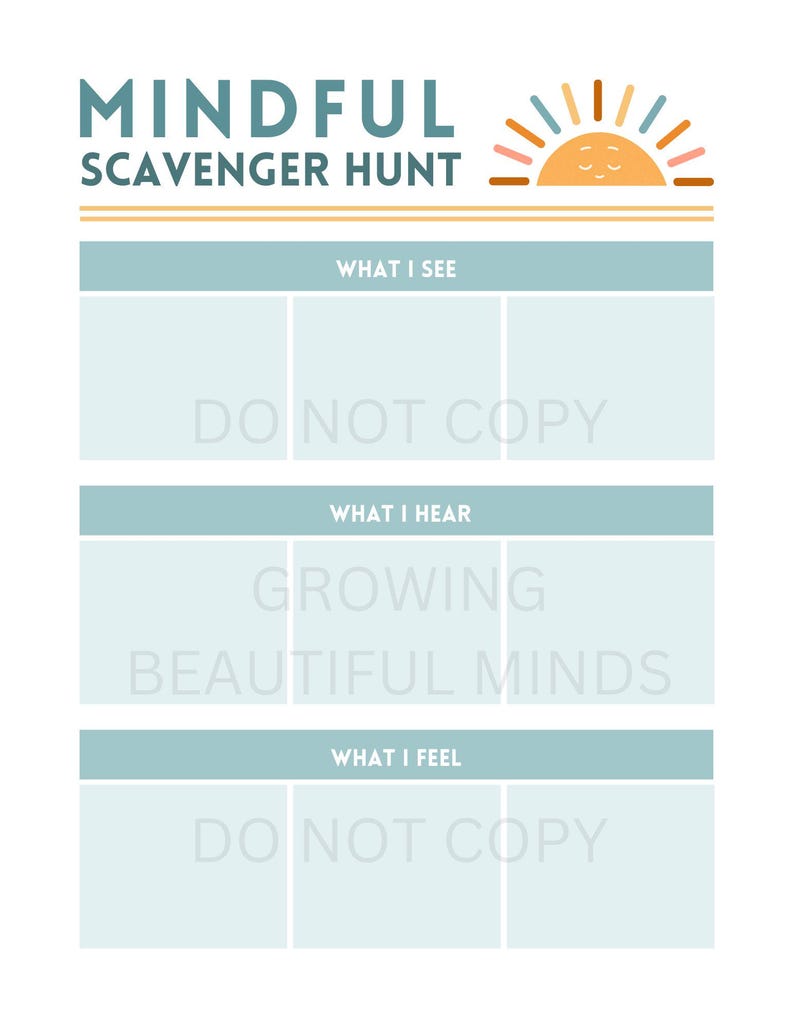 Mindful Scavenger Hunt - Etsy