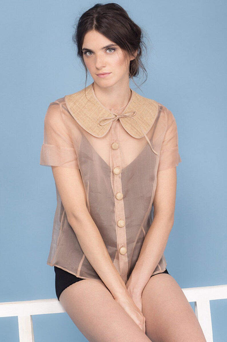 Silk Organza Shirt Etsy