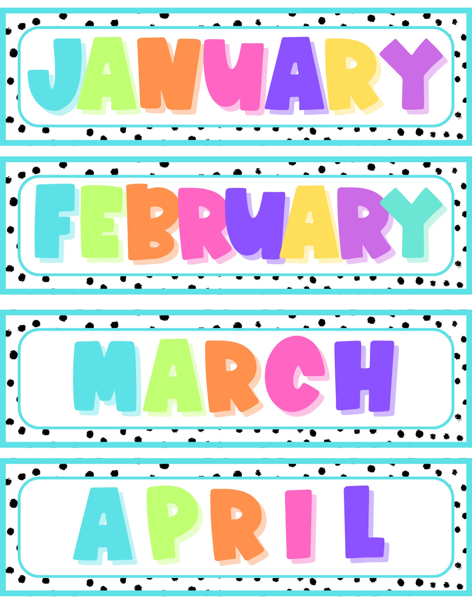 Colorful Flip Calendar - Etsy