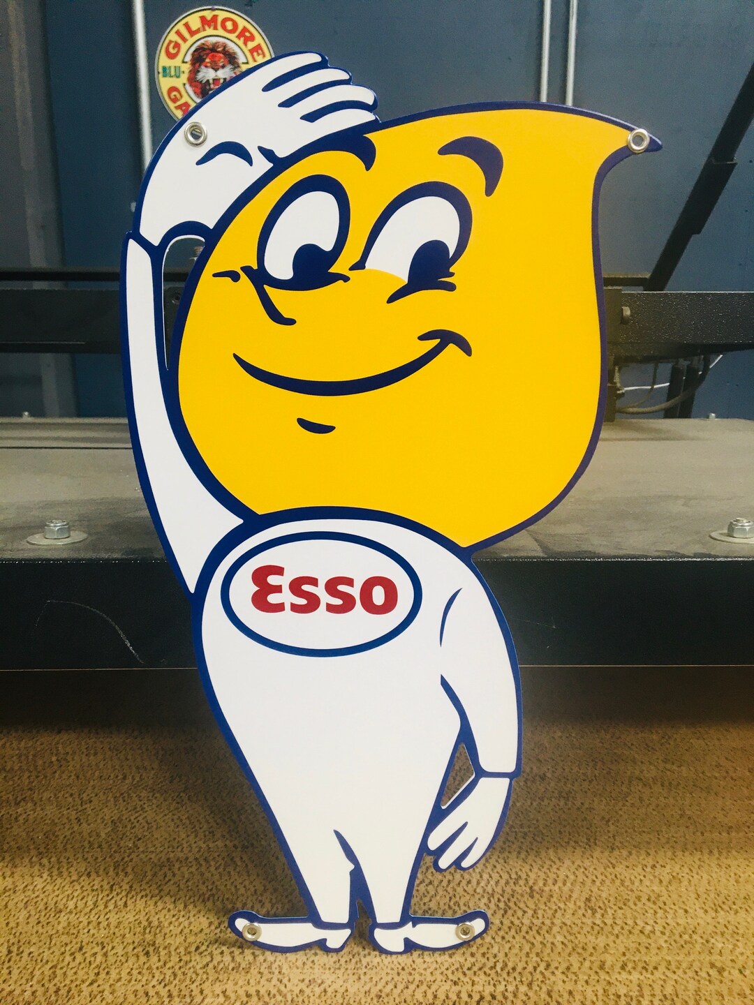 ESSO oil drip guy laser cut metal sign - Etsy Österreich