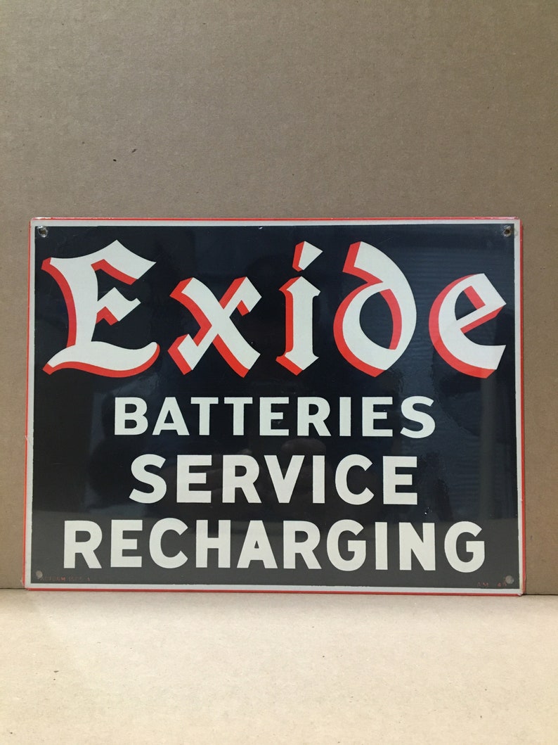 Exide Batteries Vintage Metal Sign - Etsy
