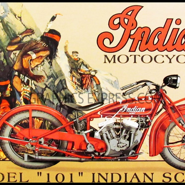 Metal Indian Motorcycle Signs - Etsy