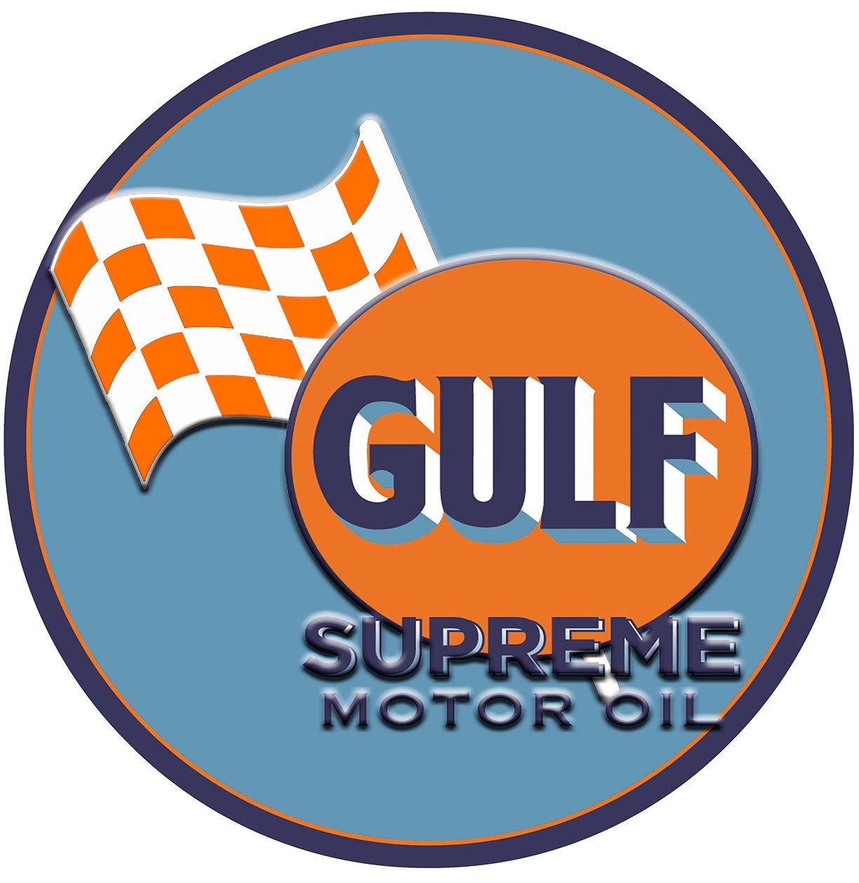 GULF METAL SIGN - Etsy