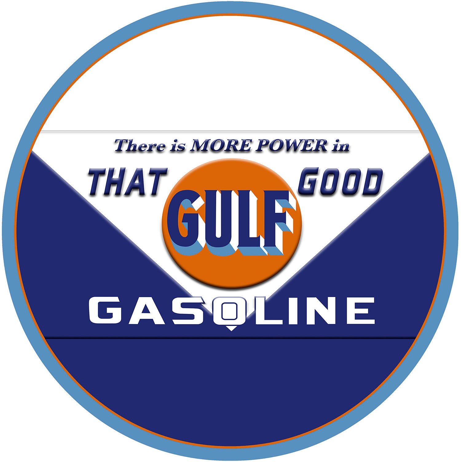 GULF METAL SIGN - Etsy