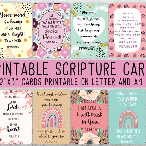 HOPE Scripture Cards Printable Bible Verse Cards Christian - Etsy