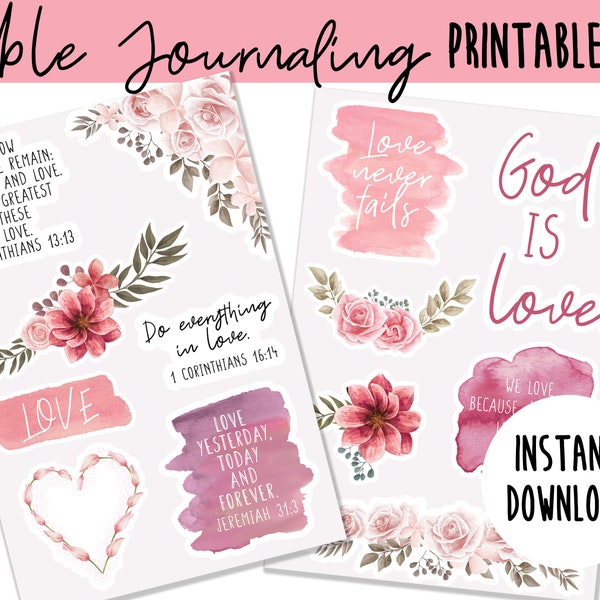 Printable Bible Journaling Stickers - Etsy