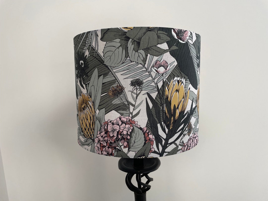Lampshade, West Australian Native Flora on Quality Linen Fabric in ...