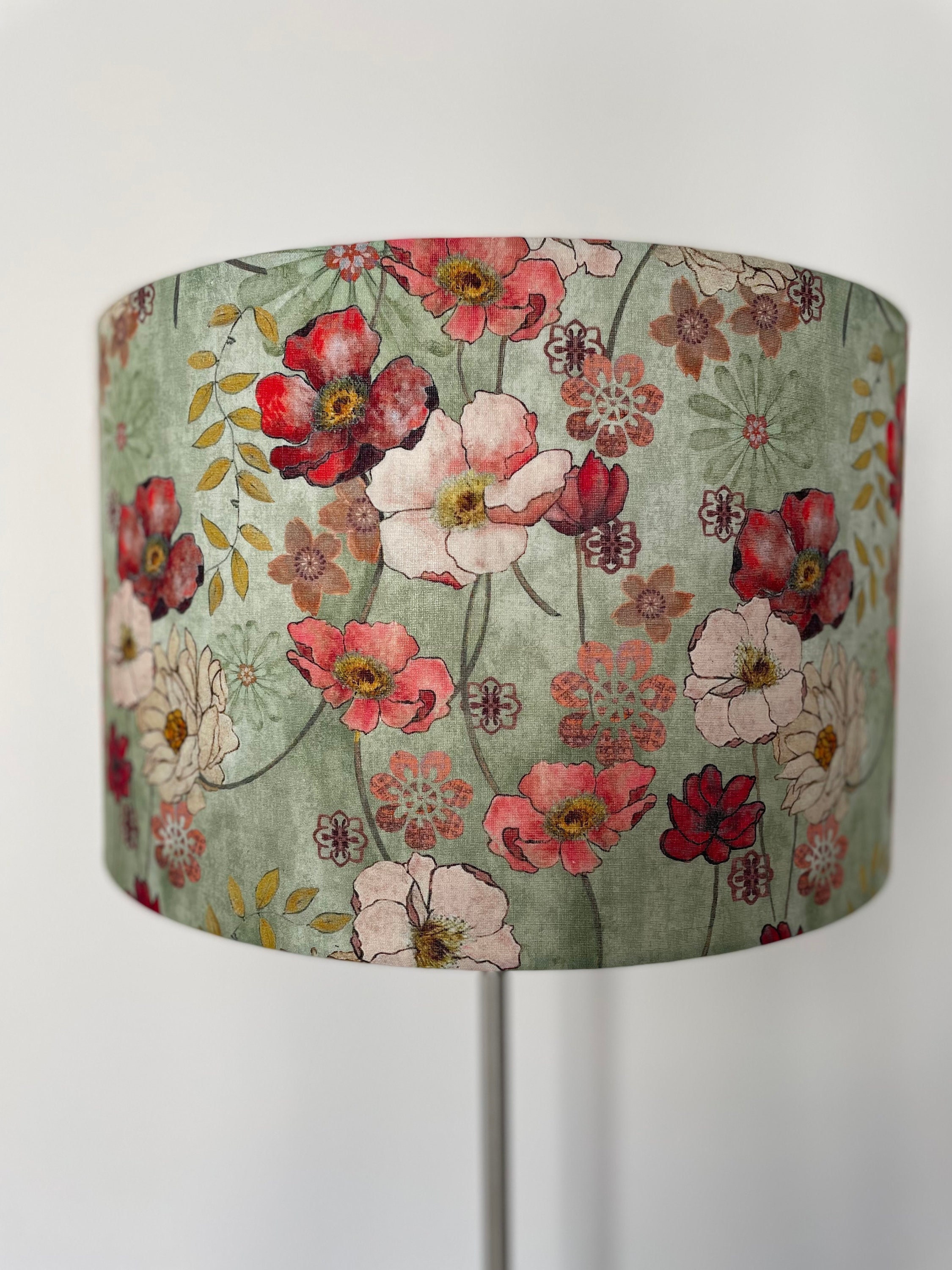Poppies on a Green Background Lampshade Perfect for Any Room - Etsy
