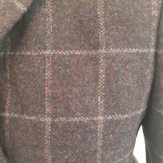 Laura Ashley Vintage Tweed Check Jacket Wool Size 14 - Gem