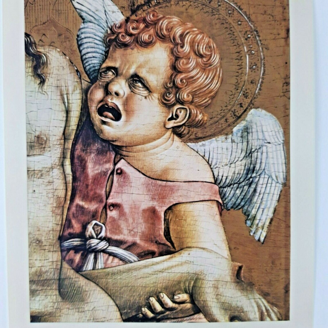 Angel From Pietà Crivelli Vintage Colour Print 1950s 31 1/2 Cm X 24 Cm ...