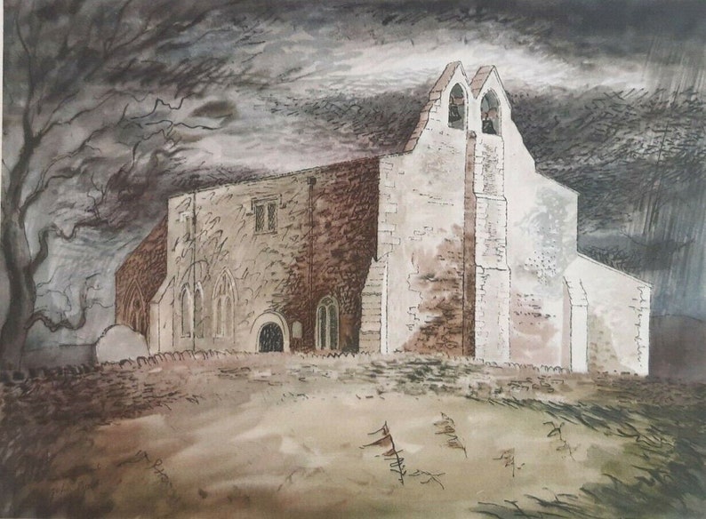 John Piper 1947 Print St Denis's Faxton Exterior Vintage - Etsy