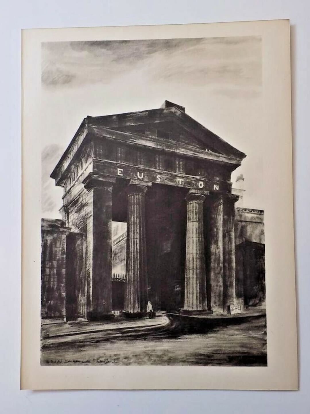 Doric Arch Euston Station London NW1 Barbara Jones 1947 Vintage Print ...