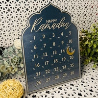 Modern Ramadan Mubarak Sign - 3D Printed Islamic Table Decor ...
