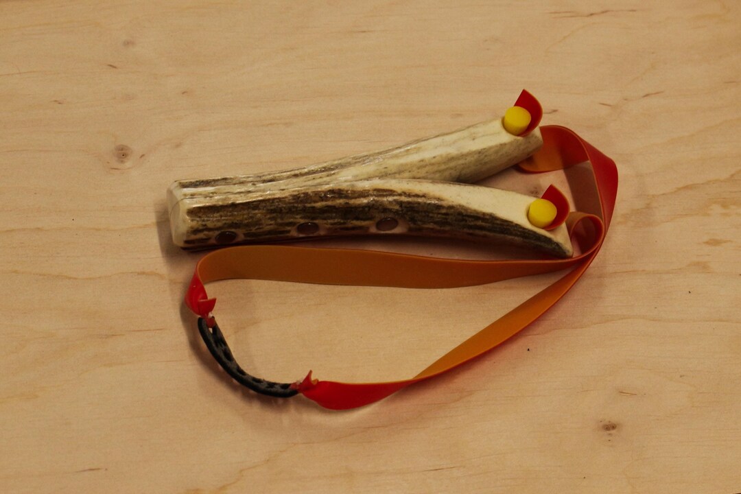 Handmade Slingshot From Deer Antler - Safe Slingshot Toy for Kids and ...