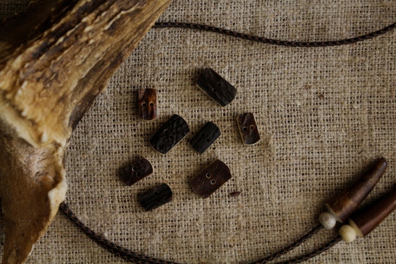 Handmade Antler Buttons Antler Buttons Elk Horn Buttons | Etsy